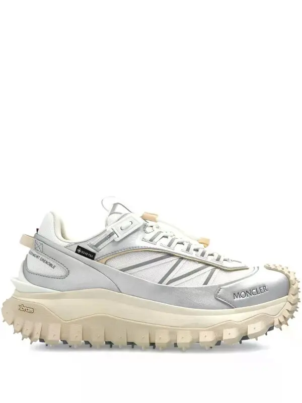 Moncler Trailgrip Gtx Leather Sneakers - Silver
