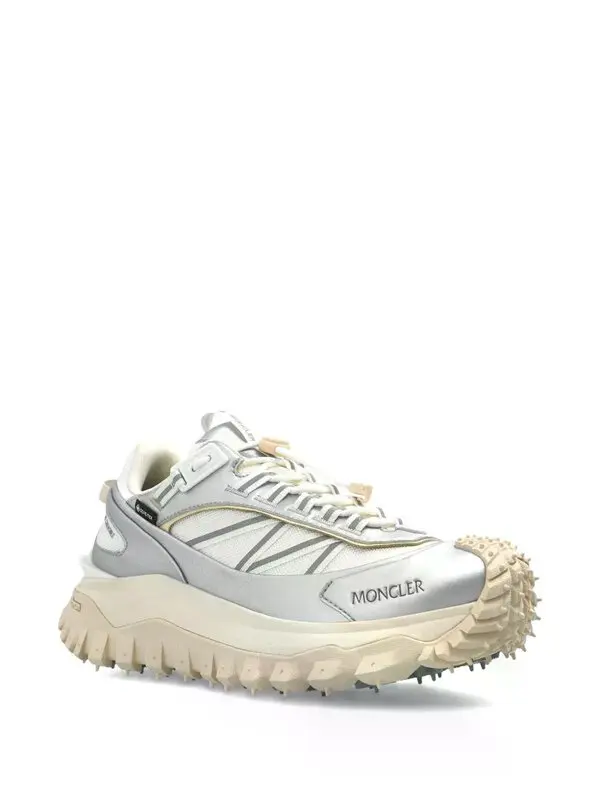Moncler Trailgrip Gtx Leather Sneakers - Silver