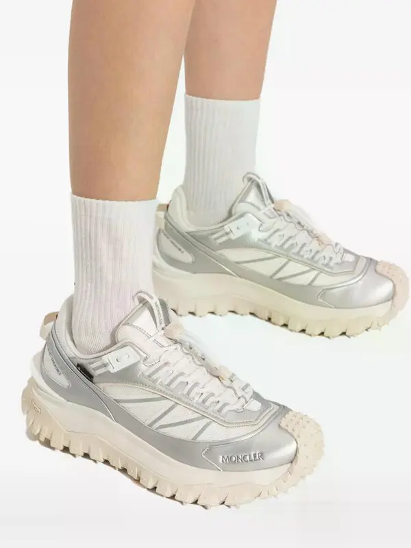Moncler Trailgrip Gtx Leather Sneakers - Silver