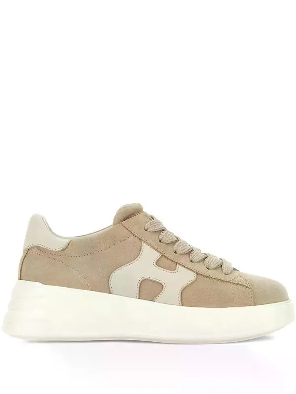 Hogan Rebel Sneakers With Logo Detailing - Neutrals