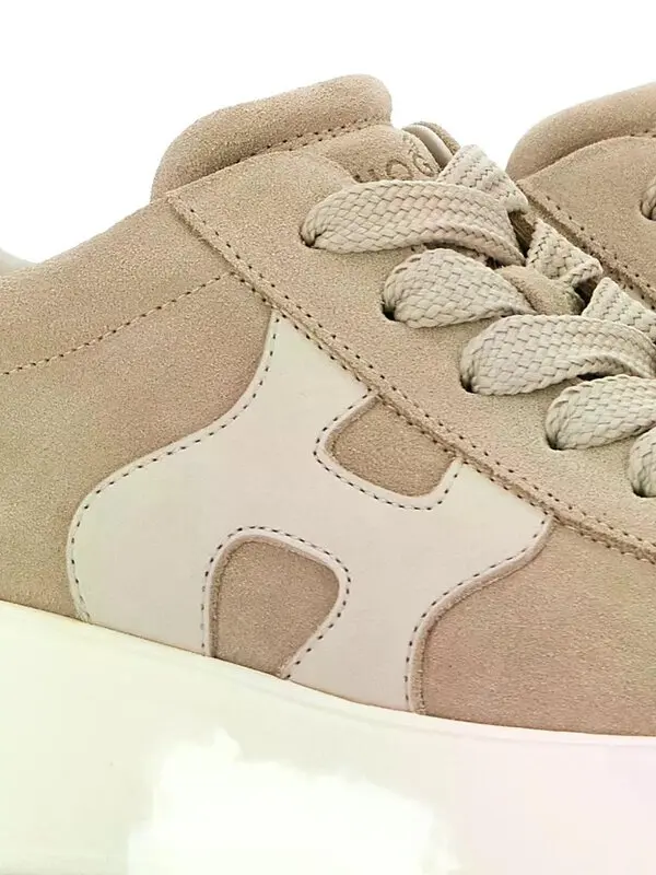 Hogan Rebel Sneakers With Logo Detailing - Neutrals