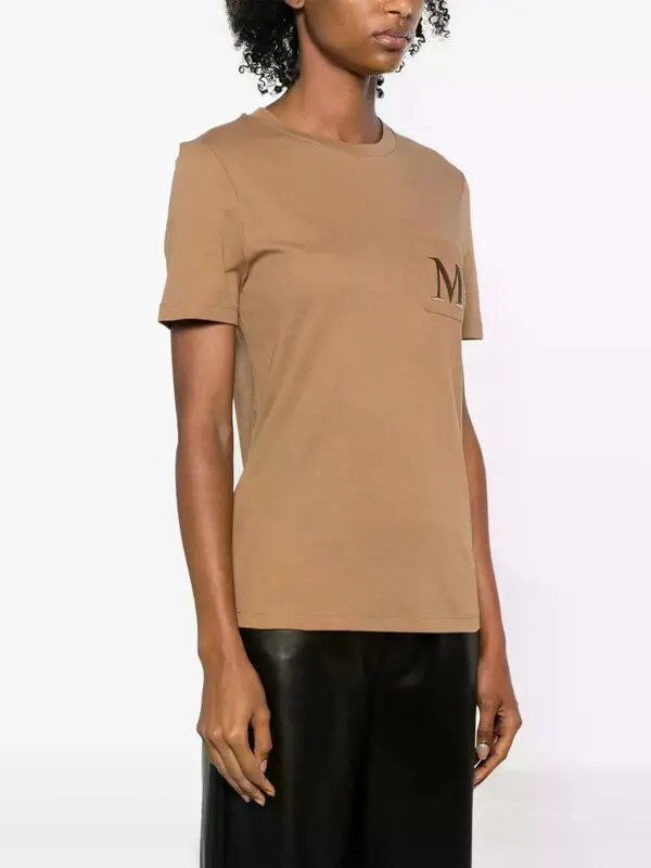Max Mara Embroidered Logo Cotton T-shirt