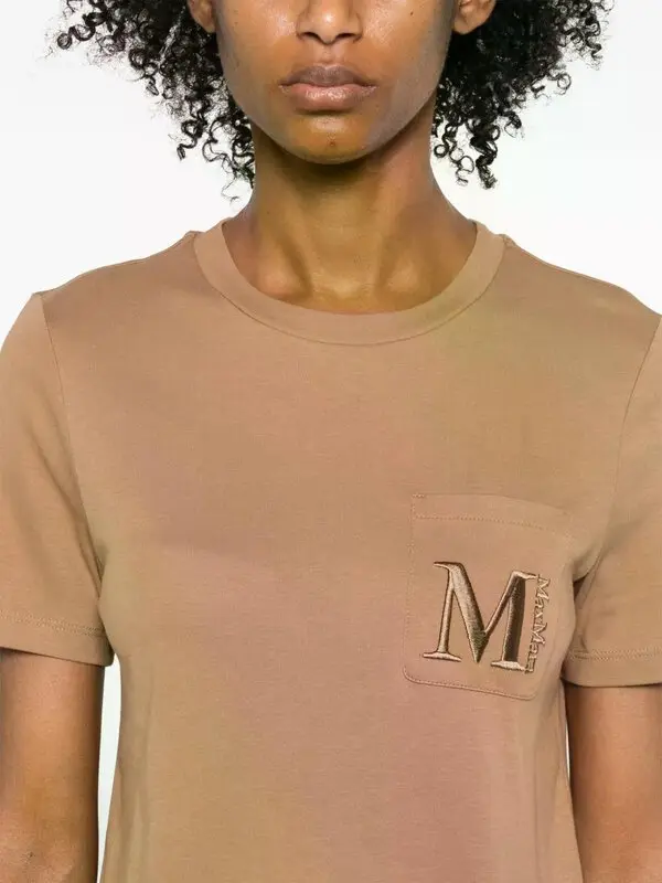 Max Mara Embroidered Logo Cotton T-shirt
