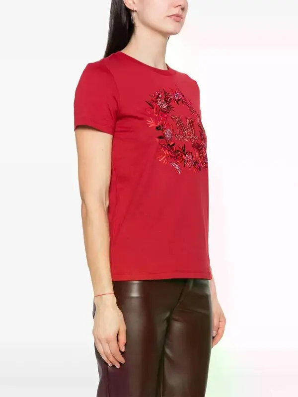 Max Mara Sequin-embellished Cotton T-shirt