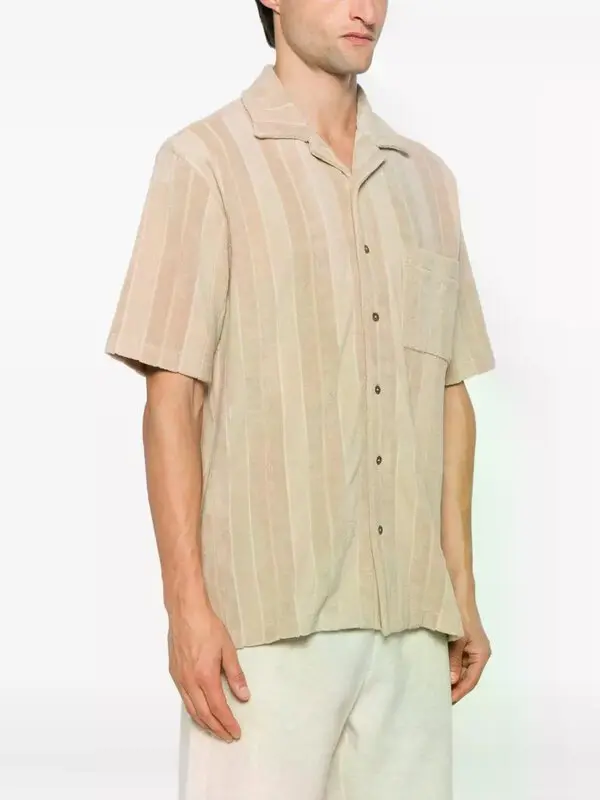 Fendi Striped Cotton Shirt - Neutrals