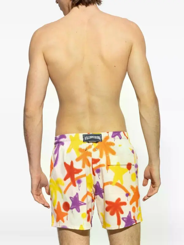 Palm Angels Spray-paint Swim Shorts - Multicolour