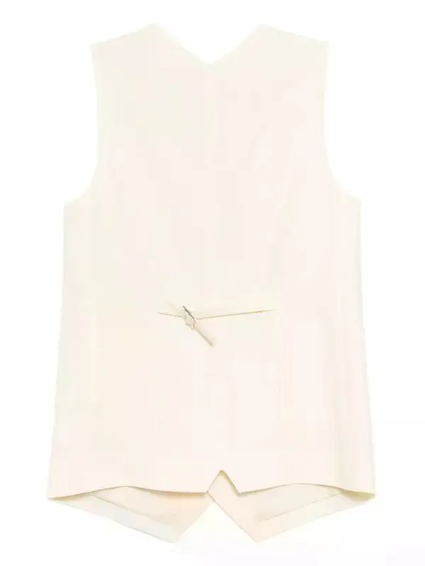 Tibi Ivory Tropical Easy Vest