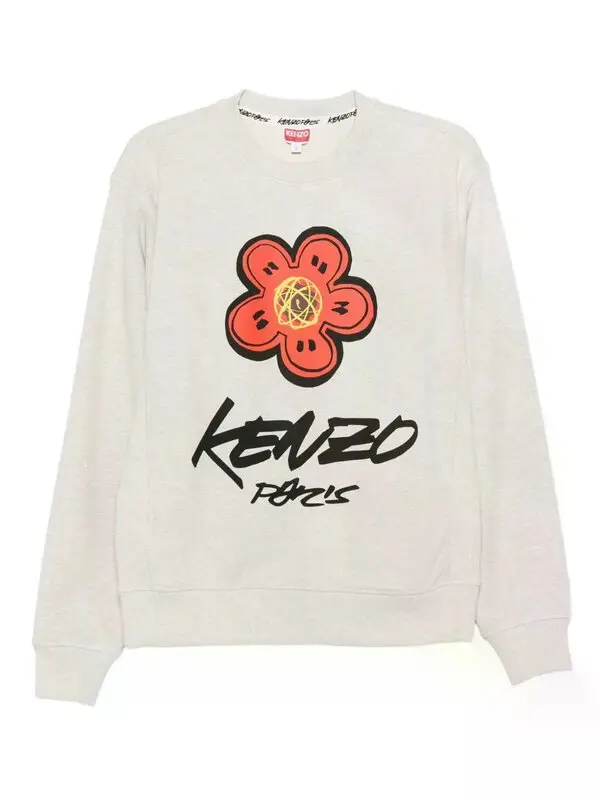 Kenzo Boke Flower-print Sweatshirt - Neutrals