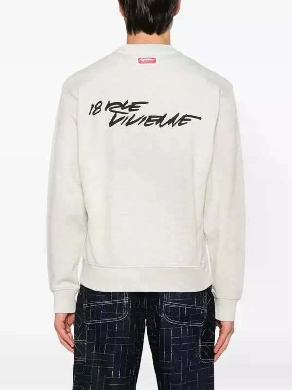 Kenzo Boke Flower-print Sweatshirt - Neutrals
