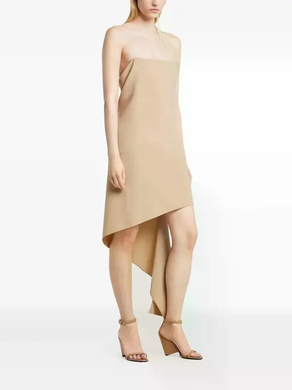 COURREGES Asymmetrical Draped Crepe Dress