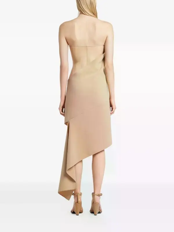 COURREGES Asymmetrical Draped Crepe Dress