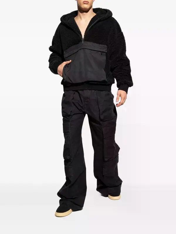 Dsquared2 Fleece Half-zip Hoodie - Black