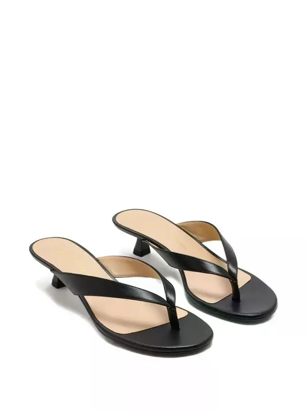 STUART WEITZMAN 35mm Rio Leather Heeled Sandals - Black