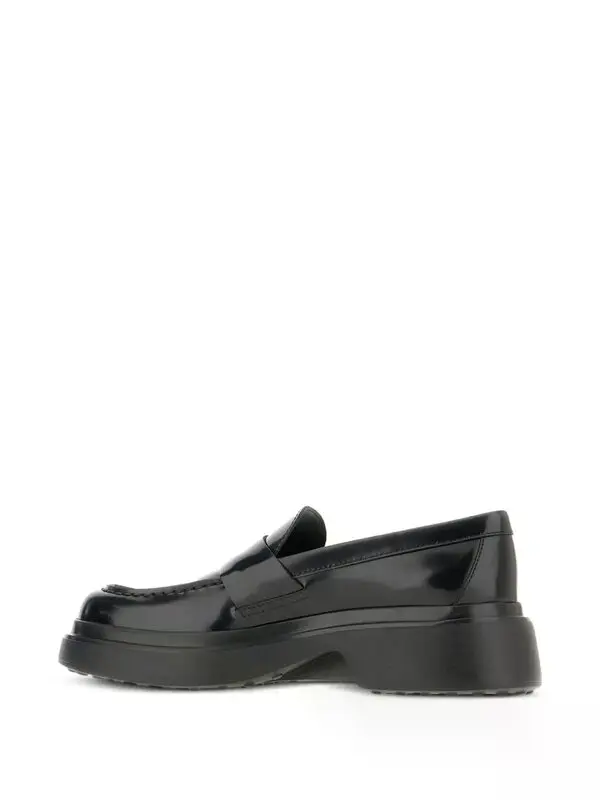TOD'S Platform Leather Loafers With Gold-tone Logo