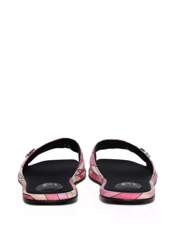 Emilio Pucci Signature Iride Print Slide Sandals