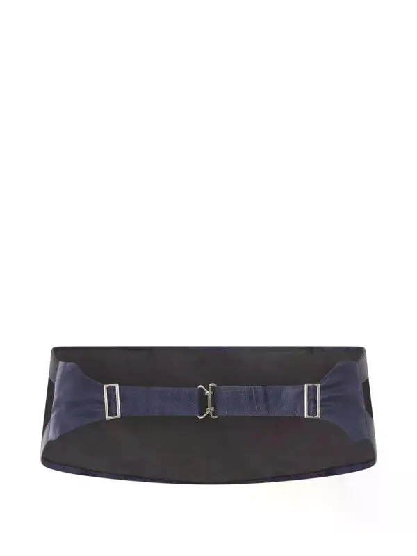 Giorgio Armani Pleated Silk Cummerbund - Blue