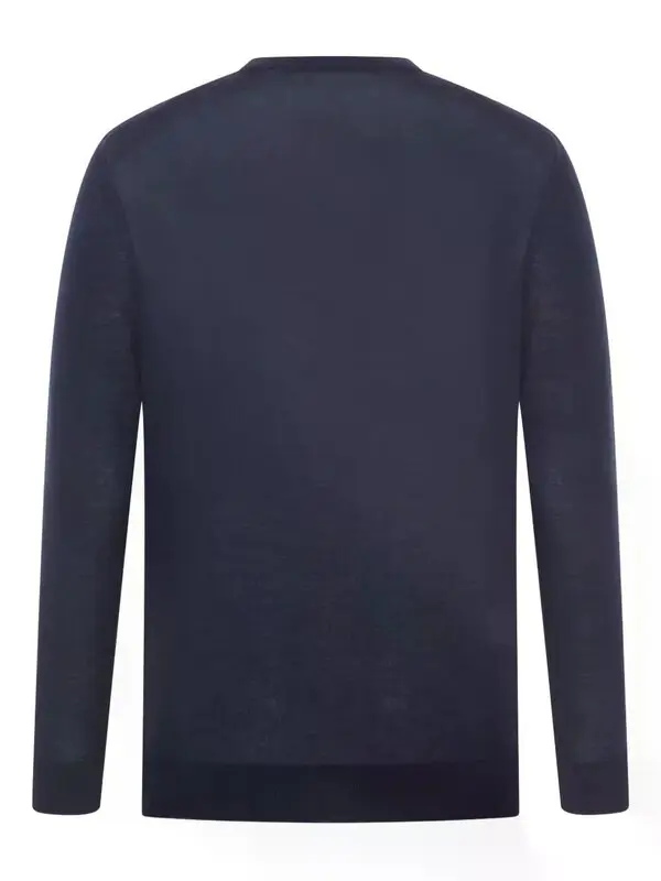 Kiton Crew Neck Wool Sweater - Blue