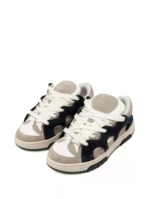 PAURA Santha Panelled Cut Out Sneakers - Neutrals