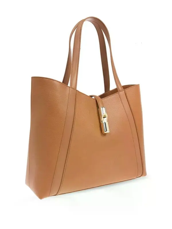Furla Goccia Leather-panelled Clasp Tote Bag