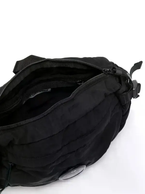C.P. COMPANY Logo Patch Quilted Shoulder Bag - Black