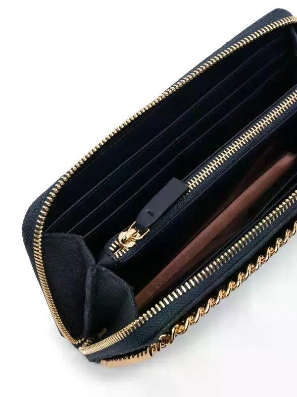 Stella McCartney Chain-detailed Leather Wallet - Blue