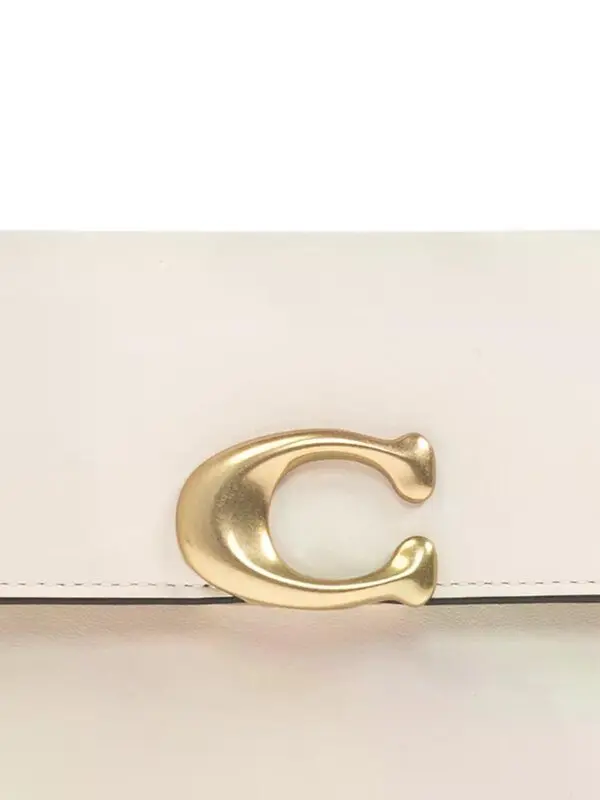 COACH Jet Clasp-detail Leather Shoulder Bag - Neutrals