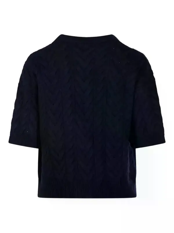 Max Mara Cable-knit Short-sleeve Jumper