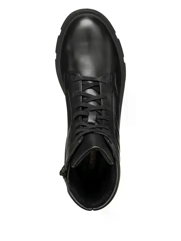 Geox Vilde Quilted Leather Lace-up Boots