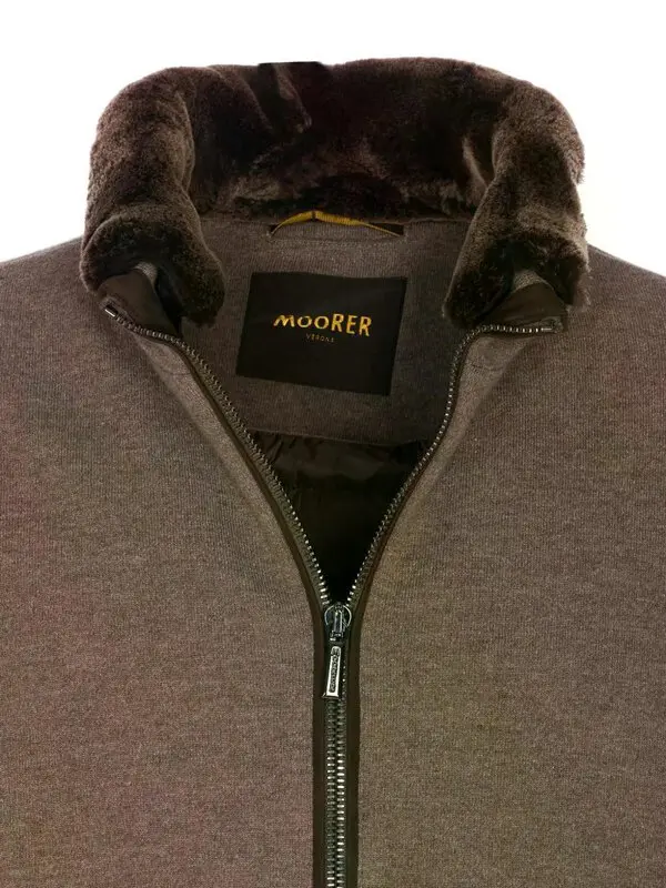MOORER Bellati Shearling-collar Padded Jacket