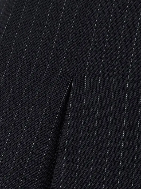 TWP Carrie's Pinstriped Wool Wide-leg Pleated Trousers