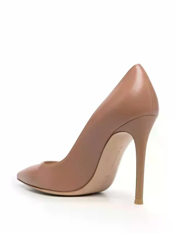 GIANVITO ROSSI 105mm Leather Pumps - Neutrals