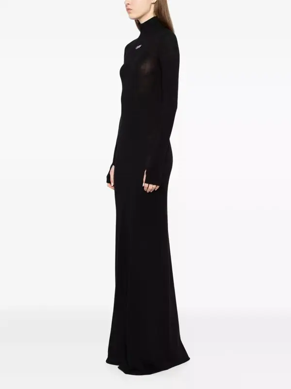 Off-White Off Stamp" High Neck Maxi Dress