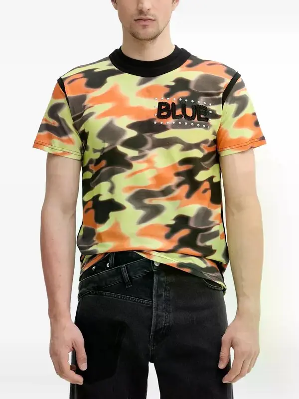 BLUEMARBLE Camouflage-print Embellished T-shirt