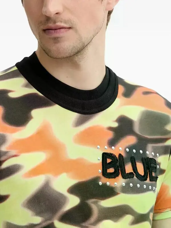BLUEMARBLE Camouflage-print Embellished T-shirt