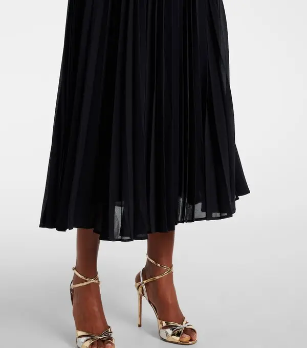 Rebecca Vallance Jonie Belted Pleated Midi Dress