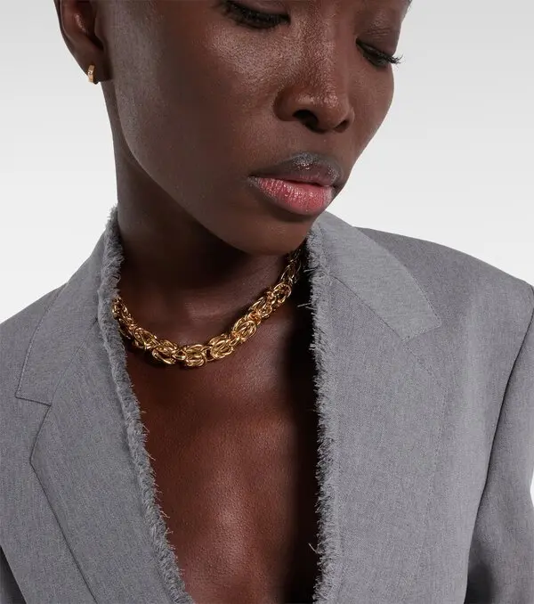 TOTEME Byzantine 24kt -plated Brass Choker