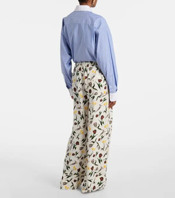 Marni Printed Silk Palazzo Pants