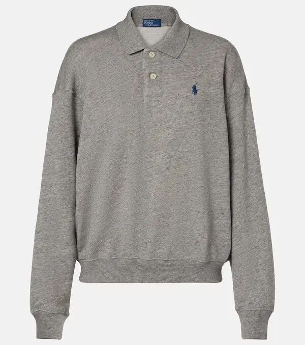 Polo Ralph Lauren Cotton-blend Polo Sweatshirt - Grey
