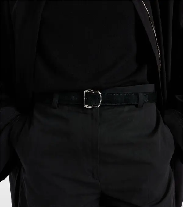 TOTEME Swirl Suede Belt - Black
