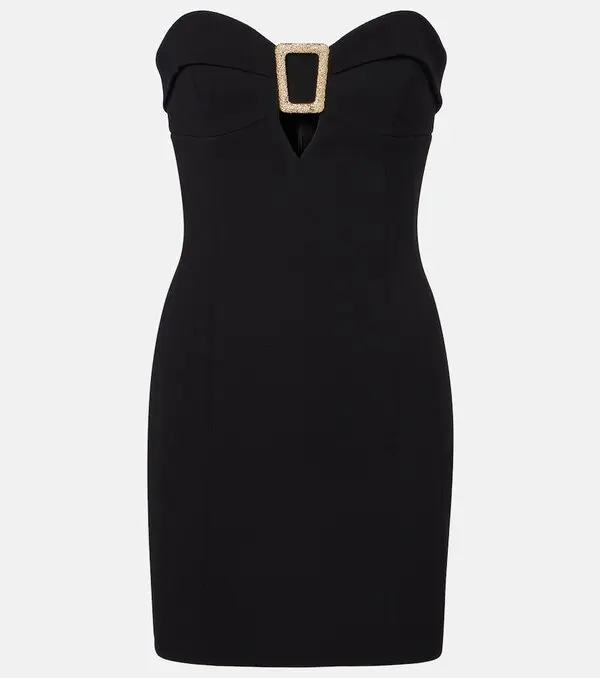 Rebecca Vallance Strapless Mini Dress With Gold Hardware - Black