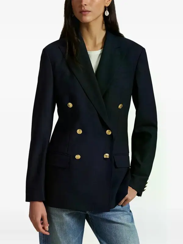 Polo Ralph Lauren Double-breasted Wool Blend Blazer
