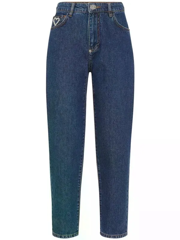 Philipp Plein Crystal-embellished Tapered Jeans - Blue