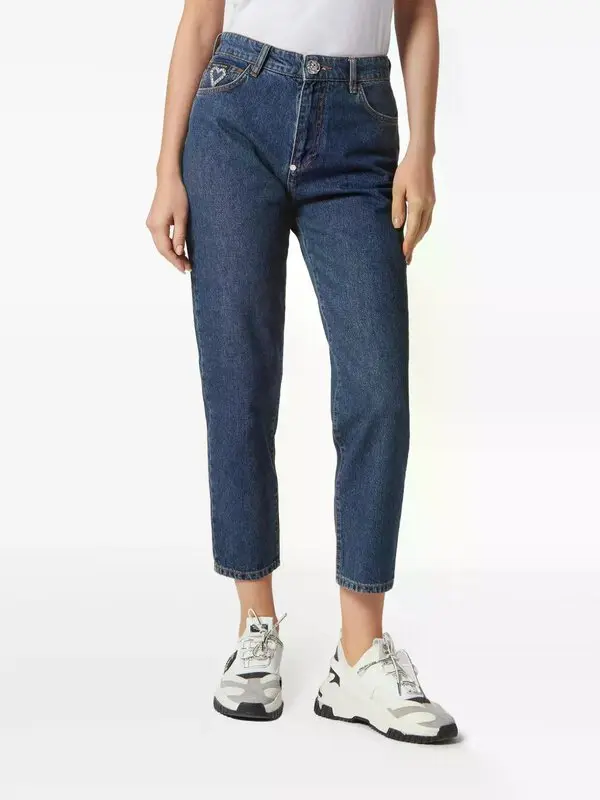 Philipp Plein Crystal-embellished Tapered Jeans