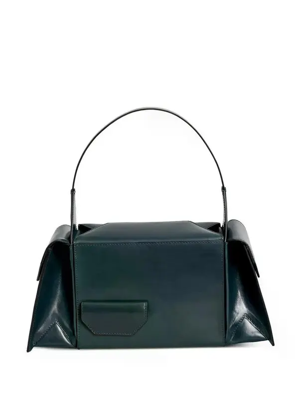 MERRYL TIELMAN Barbara Leather Shoulder Bag - Blue