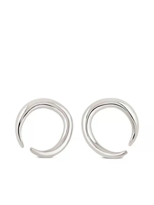 DINNY HALL Toro Horn Circle Earrings - Silver