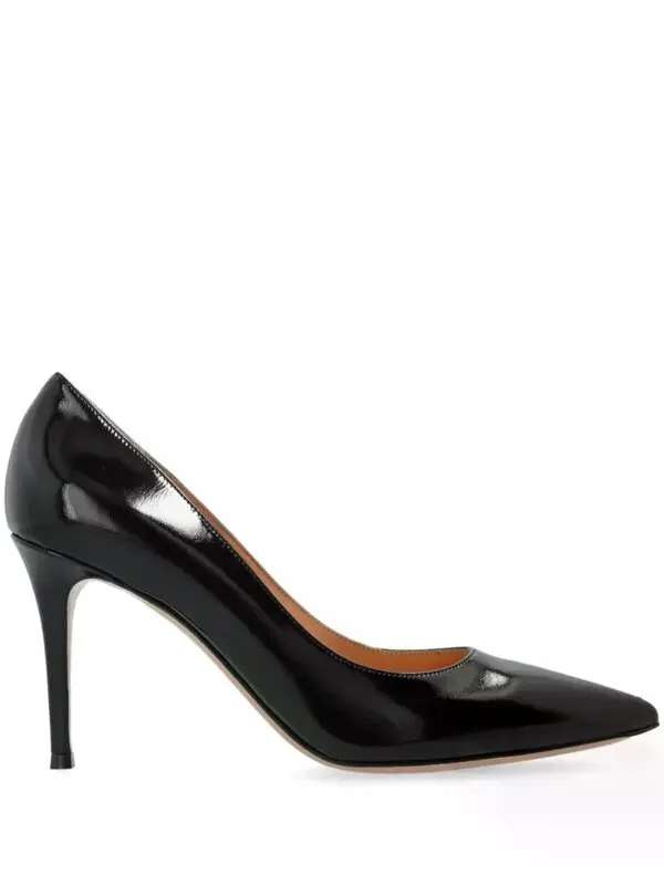 GIANVITO ROSSI 85mm Pointed Toe Leather Pumps