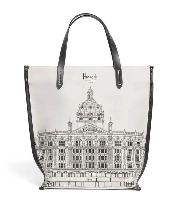 Harrods Small Building Shopper Bag - Ivory