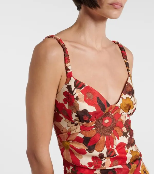 SIR. Primrose Floral Linen Minidress