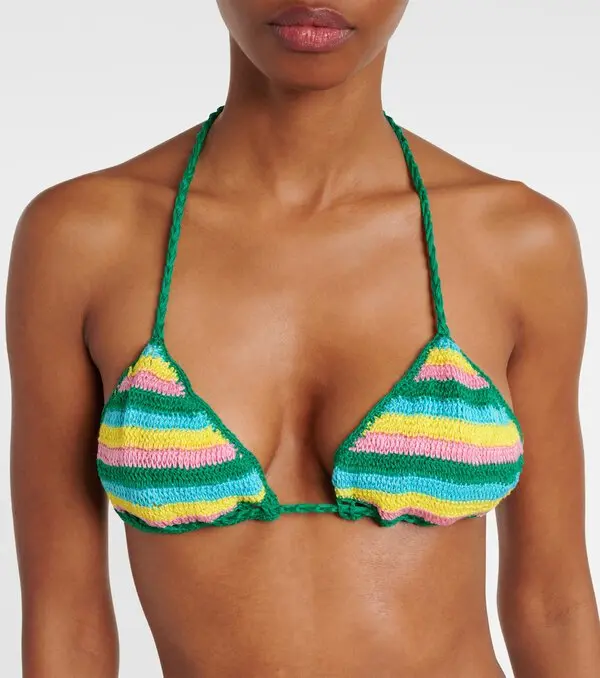 Anna Kosturova Gabrielle Crochet Cotton Bikini Top