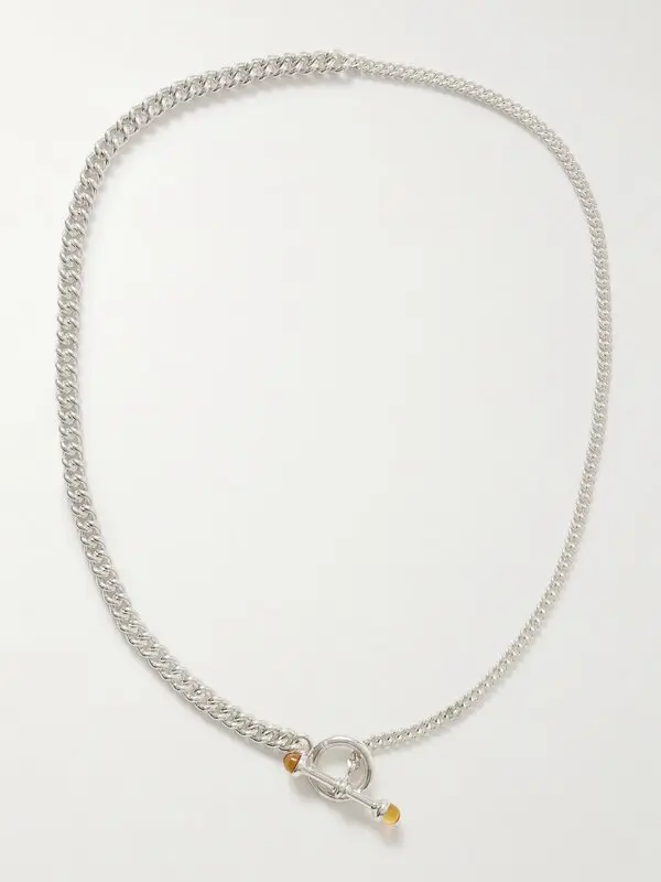 LOREN STEWART Sterling And Citrine Necklace - Silver